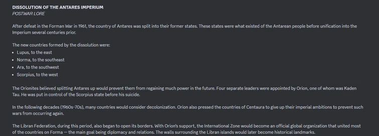 (Spoiler Alert) For those wondering who won the Forman War, Orion won ...