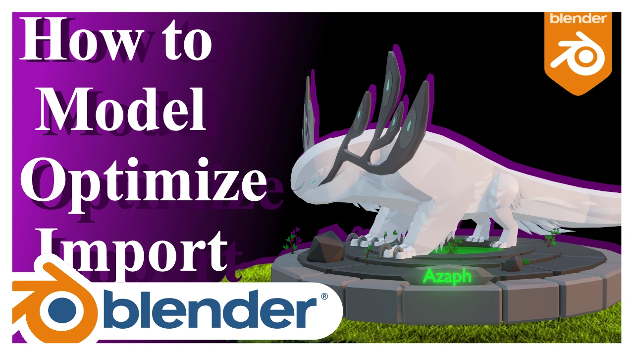 How to 3D model and optimize Creature in blender // Blender Tutorial ...