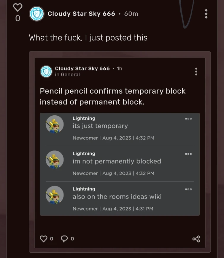 Pencil pencil confirms temporary block instead of permanent block. | Fandom