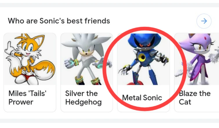 ‎Something about Metal Sonic being Sonic's friend, I dunno | Fandom