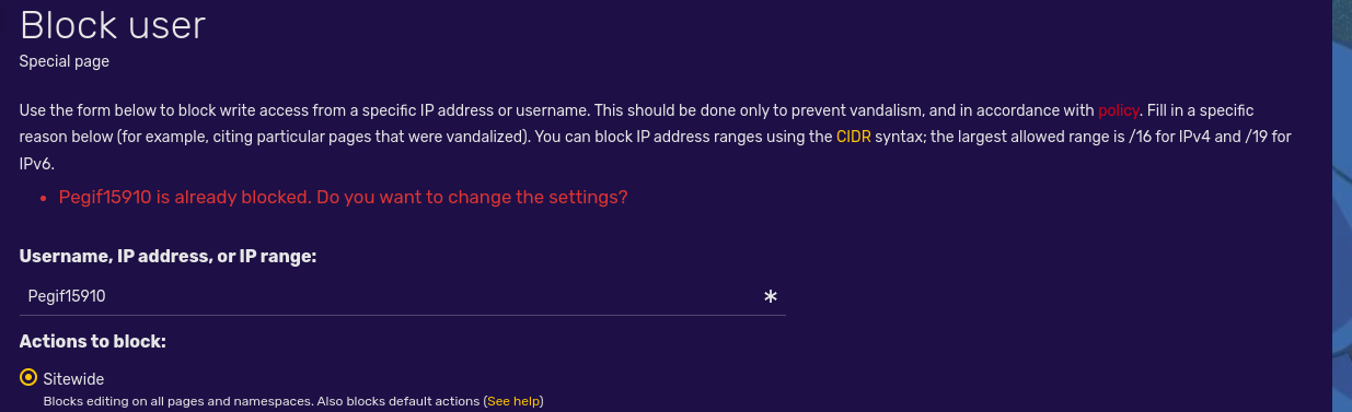 Help-blocking IP addresses forever | Fandom
