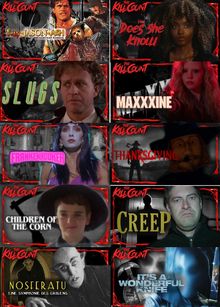 Thumbnails I made for Kill Counts on the Schedule (Batch Seven) | Fandom