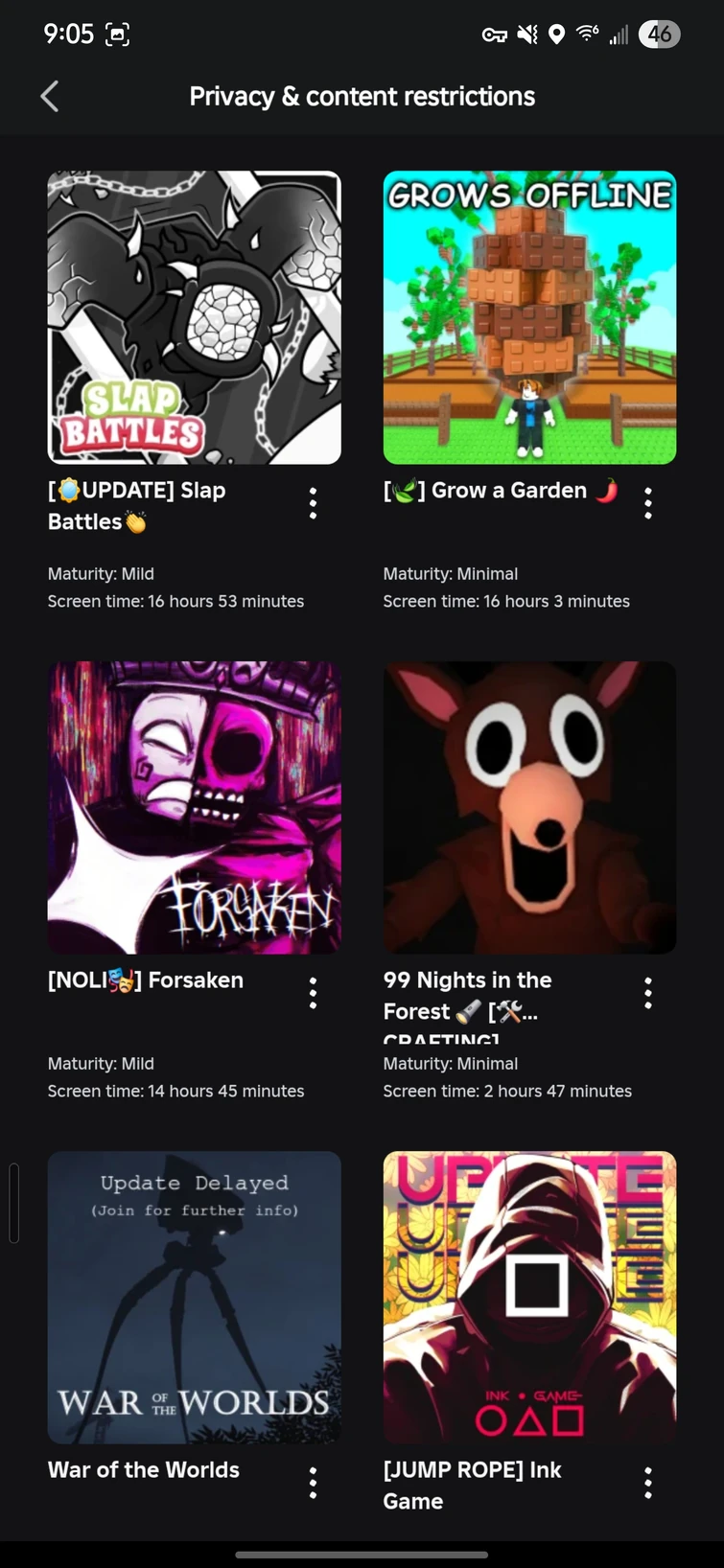 Redo cus yes:Show me your roblox screen time and youre top 3 played ...