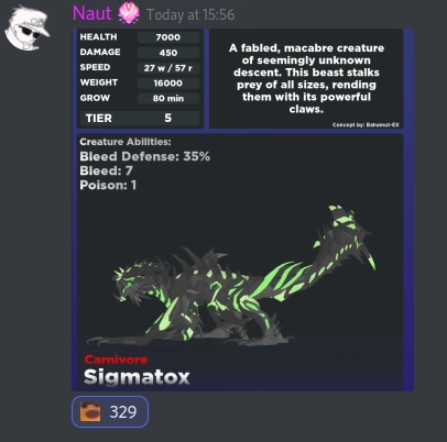 sigmatox in menu | Fandom