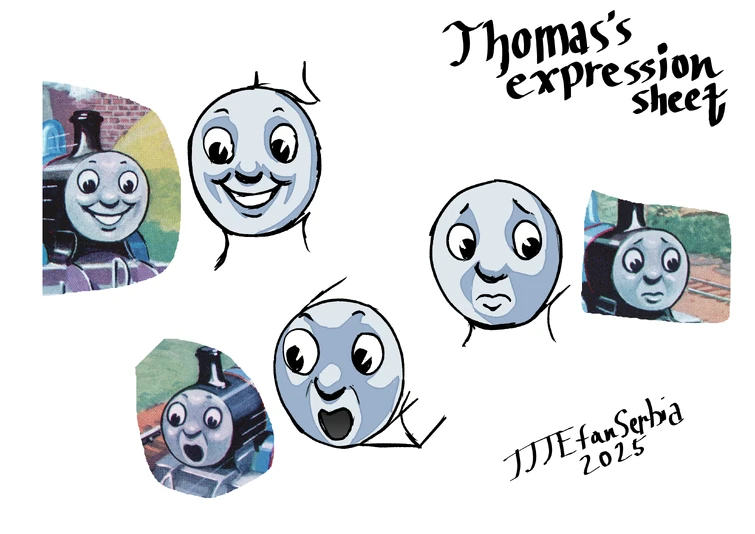 The Railway Series Animated - Expression sheet/References (char. Thomas ...