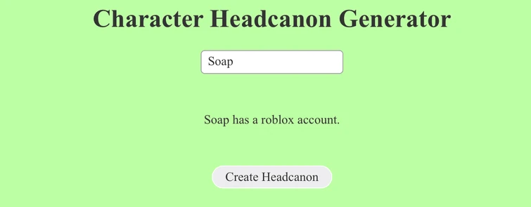 RANDOM HEADCANON GENERATOR | Fandom