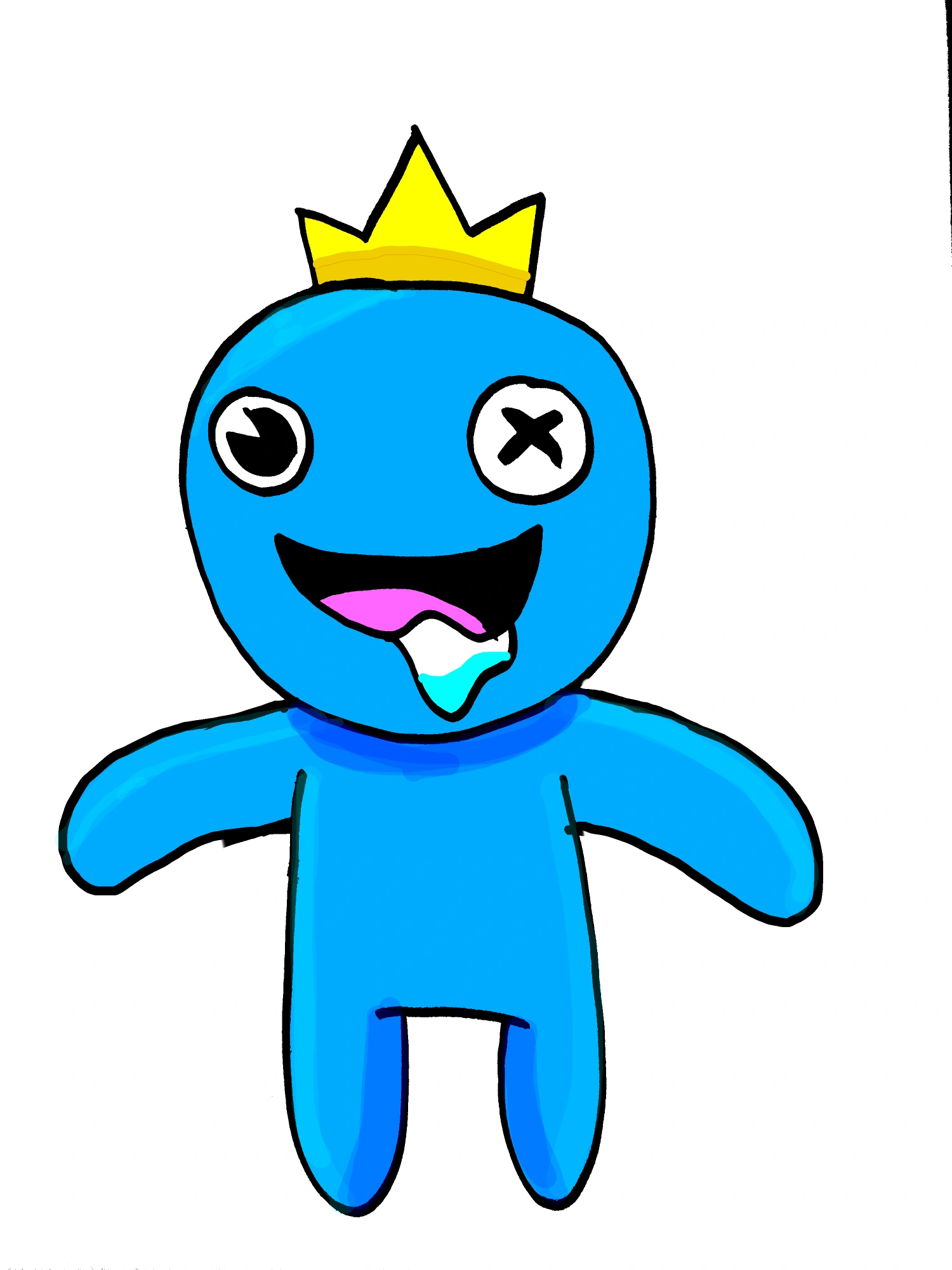 My drawing of the Blue Rainbow Friend | Fandom