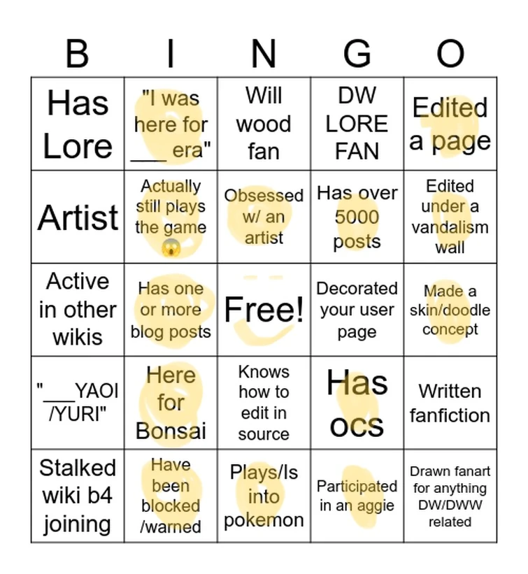 Doodel worl wiki bingo :OOO | Fandom