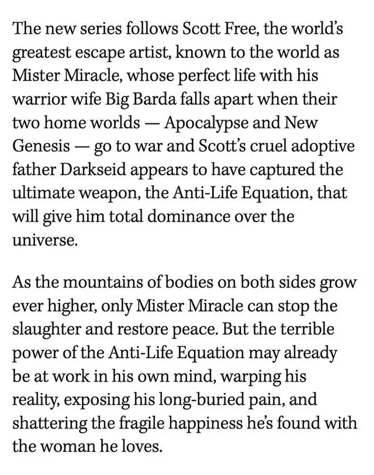 With Mister Miracle being DCU canon, these pages can be created based ...