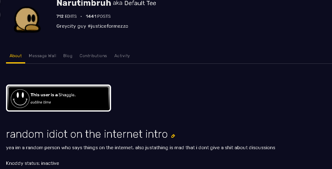 New knoddy status so you guys dont go crazy on a picture. also f*ck you rocc | Fandom