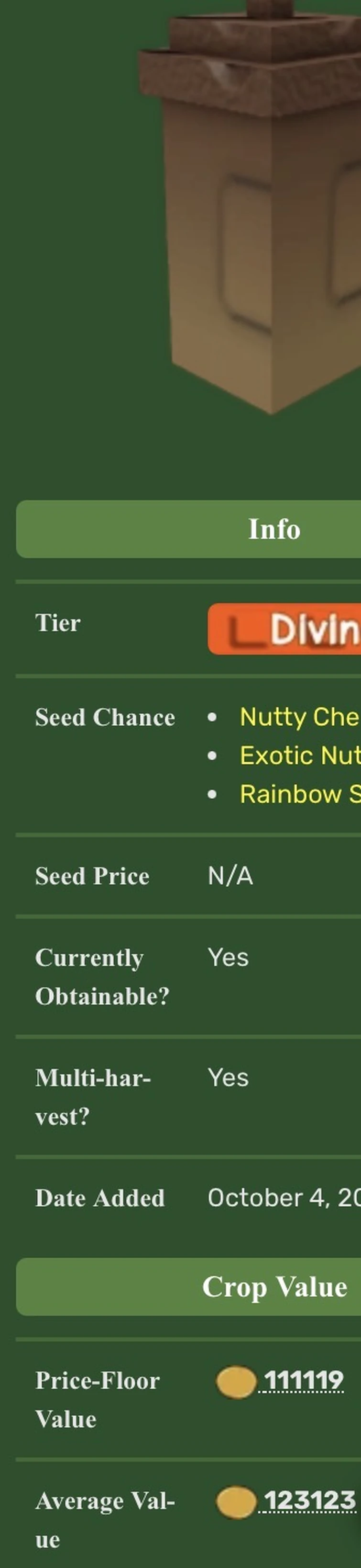 Someone put the acorn’s average value as 123123 | Fandom