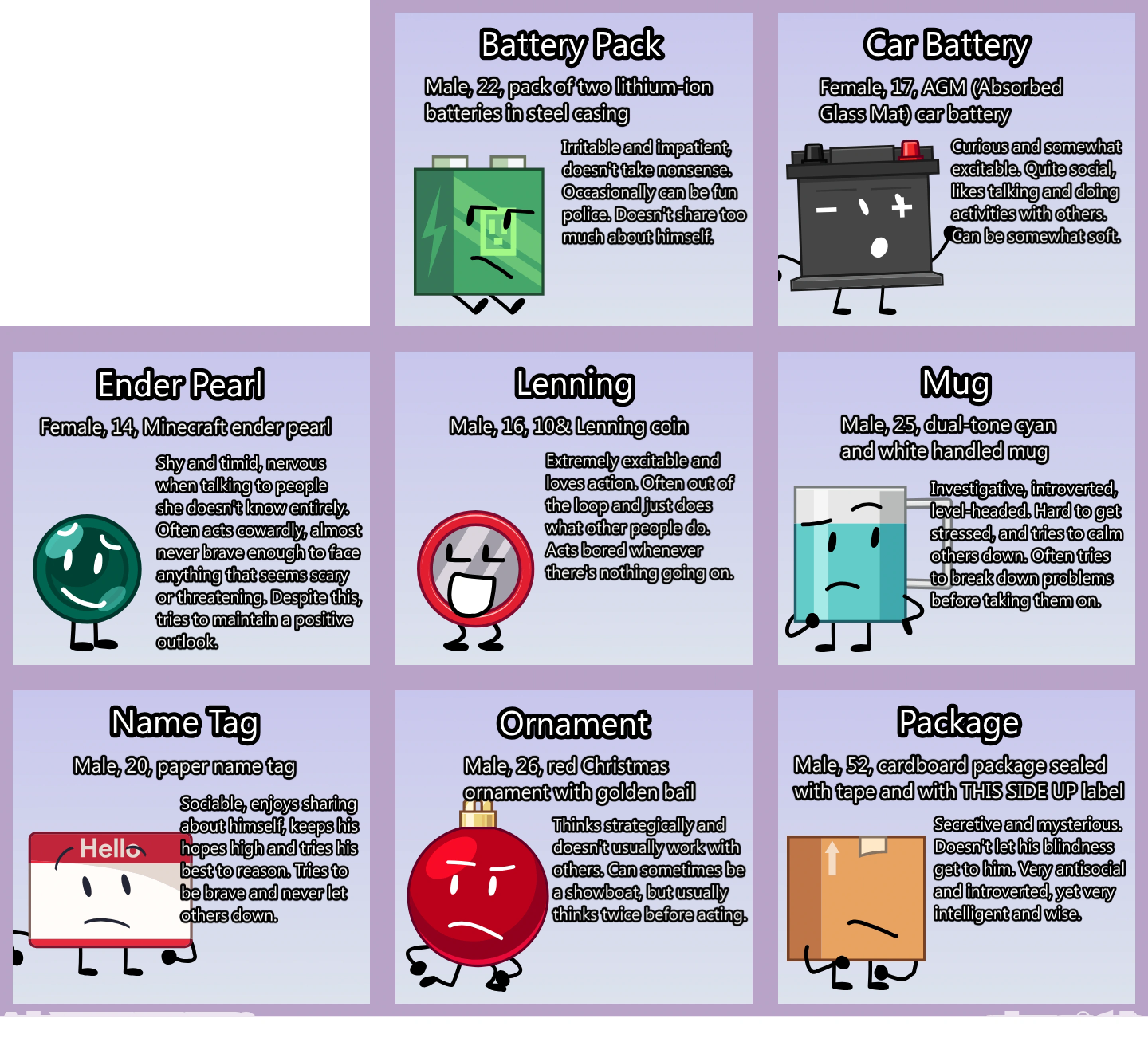 some object OCs i made recently | Fandom