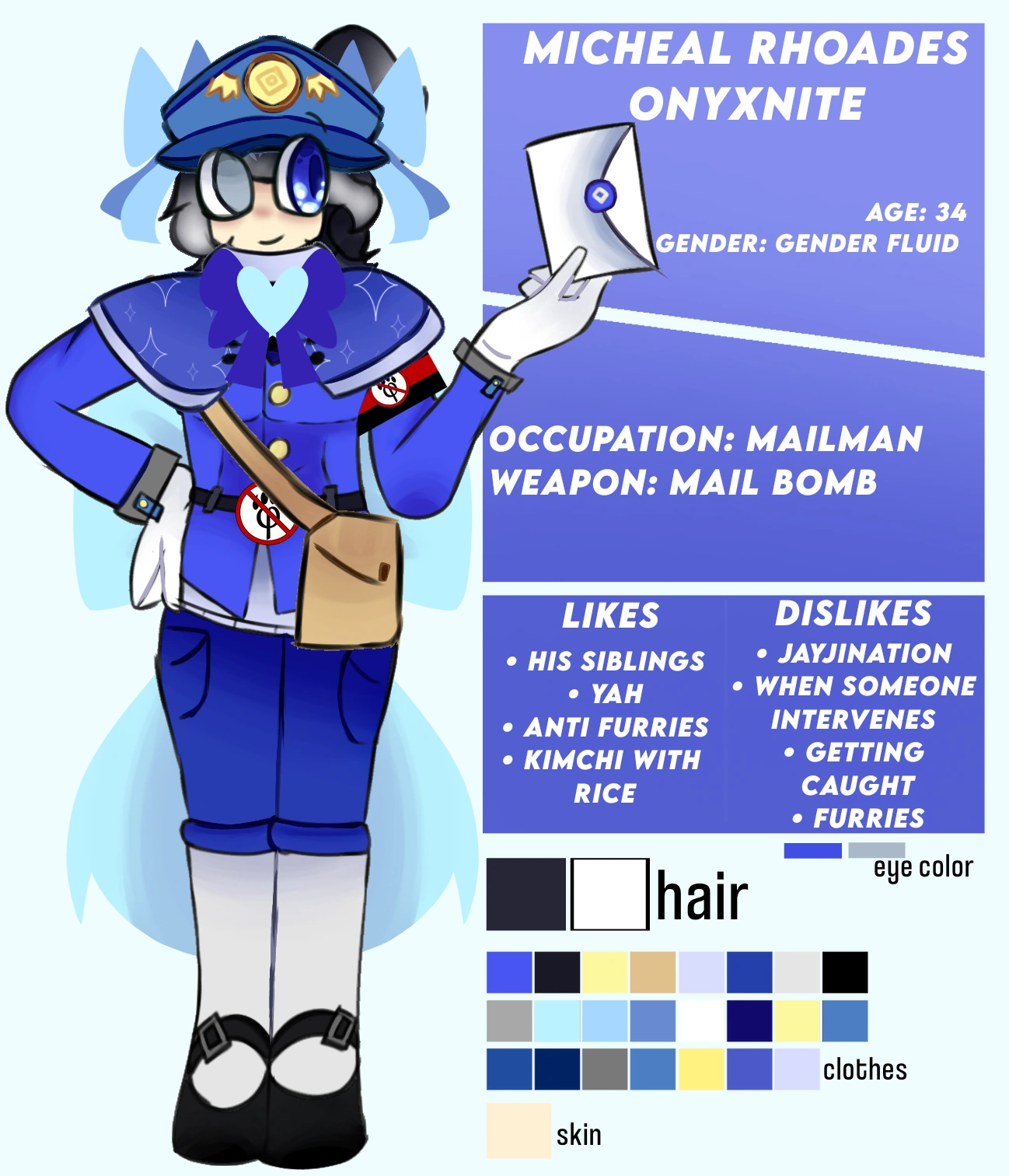 Micheal reference sheet!! | Fandom