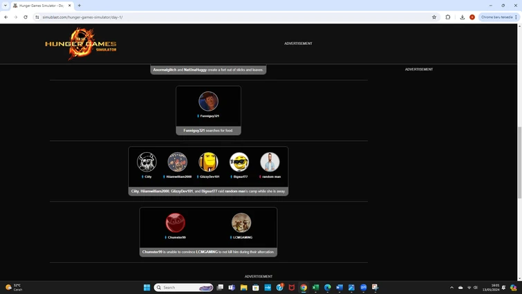 iam starting the hunger games simulator | Fandom