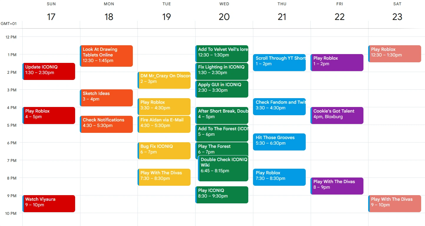 my calendar oops | Fandom