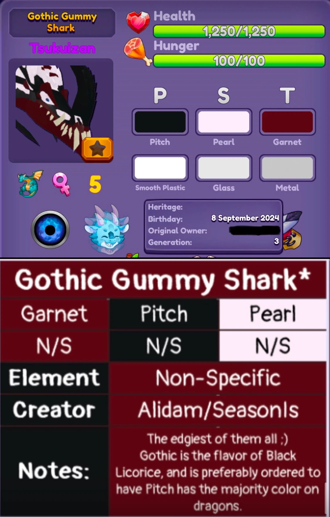 For Sell/Trade—> (Gen 3) Gothic Gummy Shark Ss8/Tsukuizan—> (info below ...