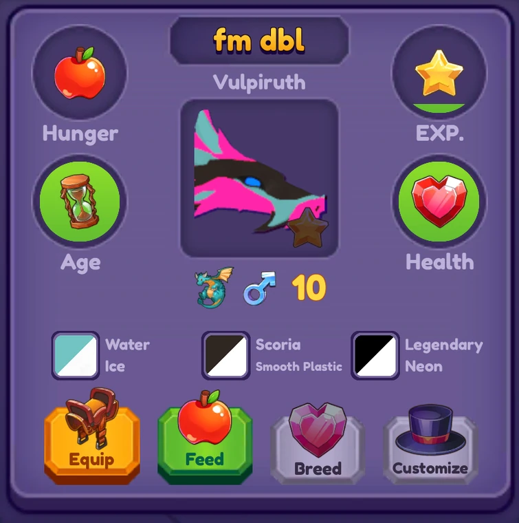 Swapping a fm dbl vulp for non-leg color vulp and adds | Fandom