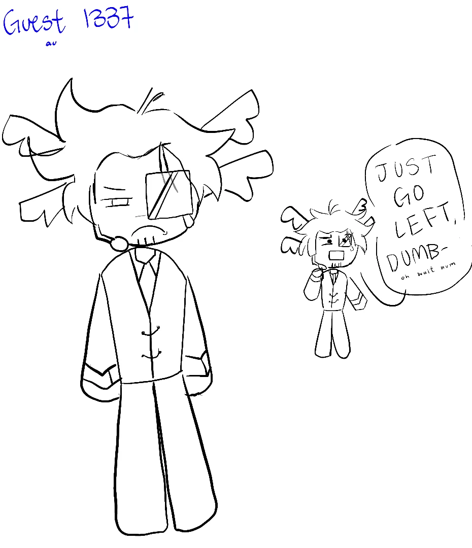 Guest 1337 au design | Fandom