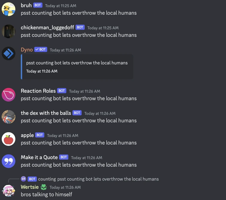 psst counting bot lets overthrow the local humans | Fandom