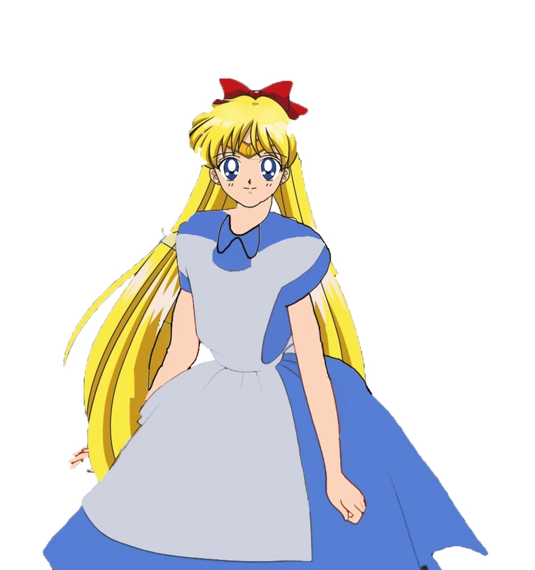 Funny Minako from Sailor Moon in the style of Alice from Alice in ...
