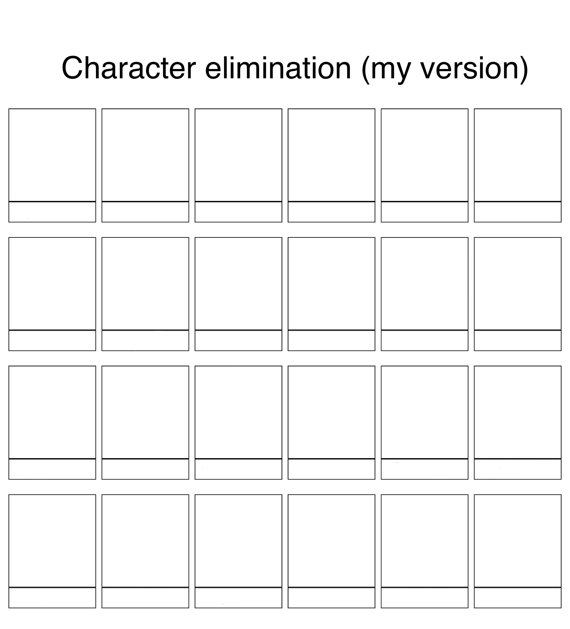 Give character for my character elimination | Fandom