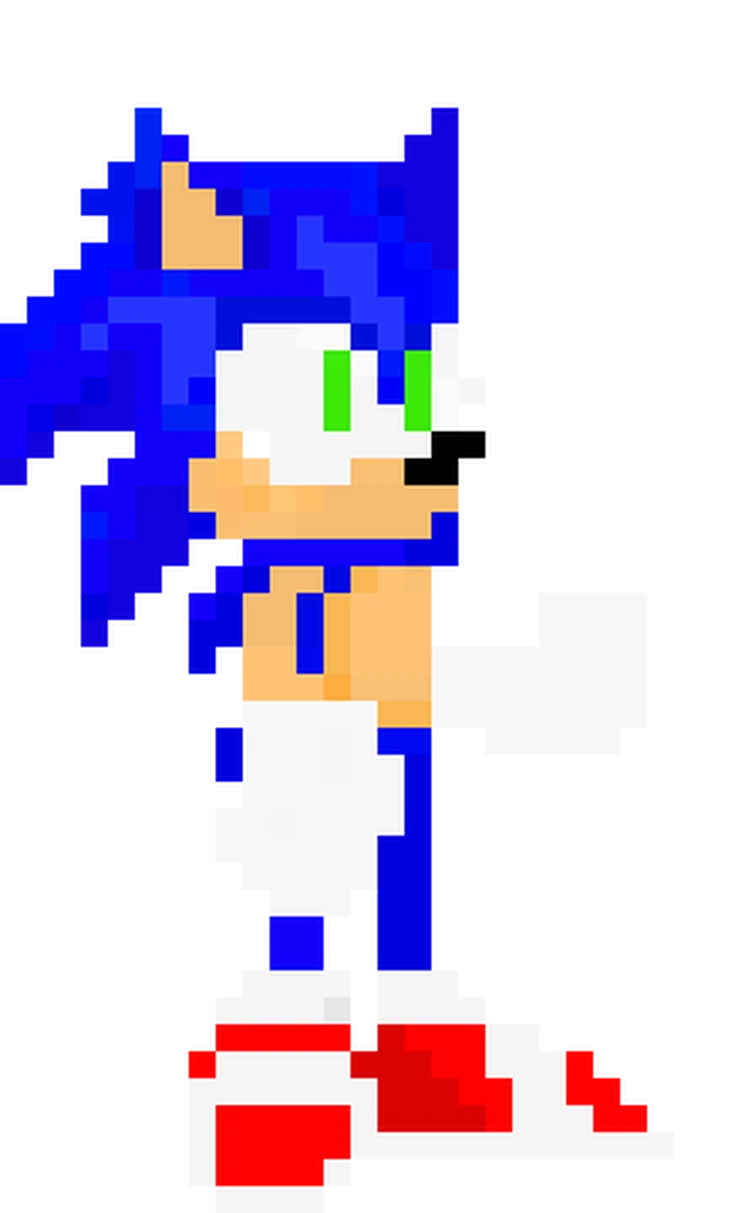 Minecraft Sonic Pixel Art