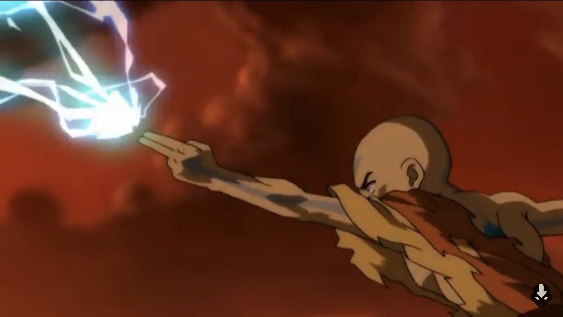 Aang redirecting Lightning | Fandom