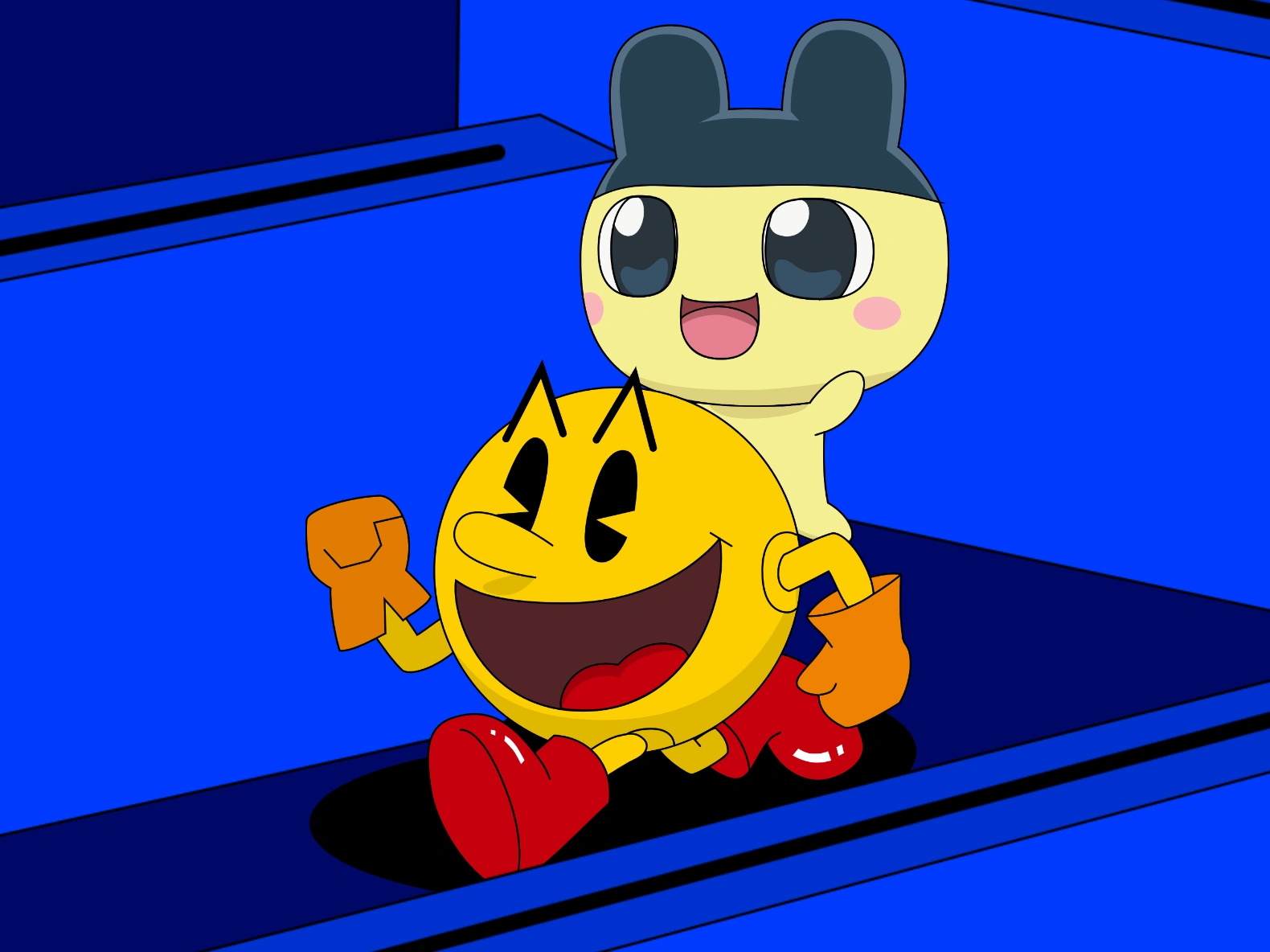 Happy birthday Mametchi! Here we are in another Crossover with PAC-MAN ...