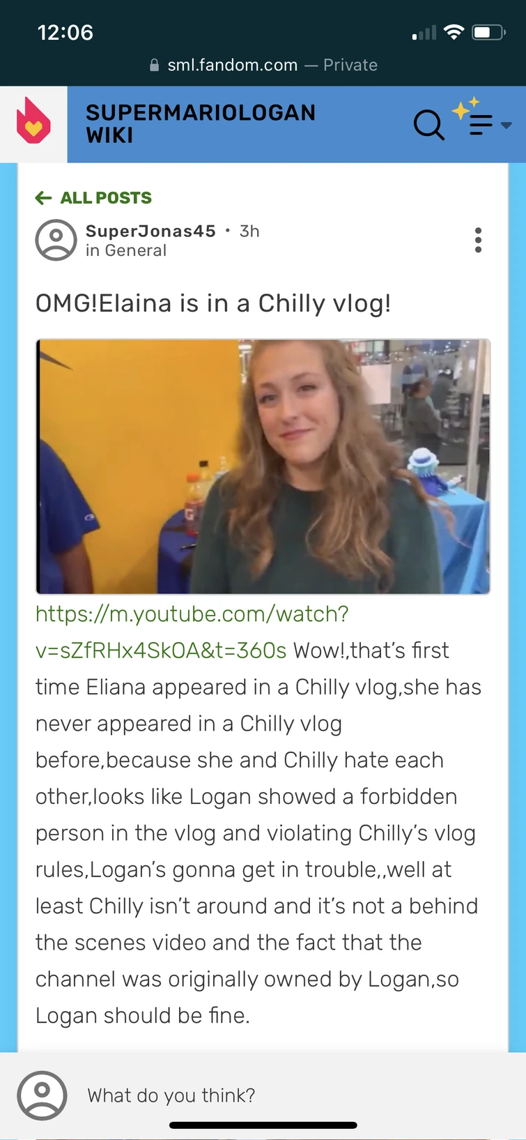 OMG!Elaina is in a Chilly vlog! | Fandom