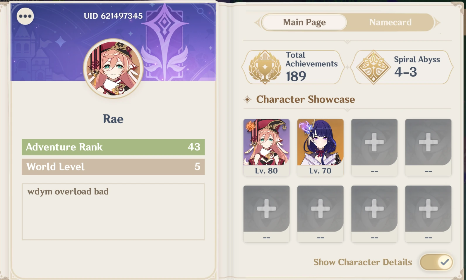 show me your genshin profile because funny | Fandom