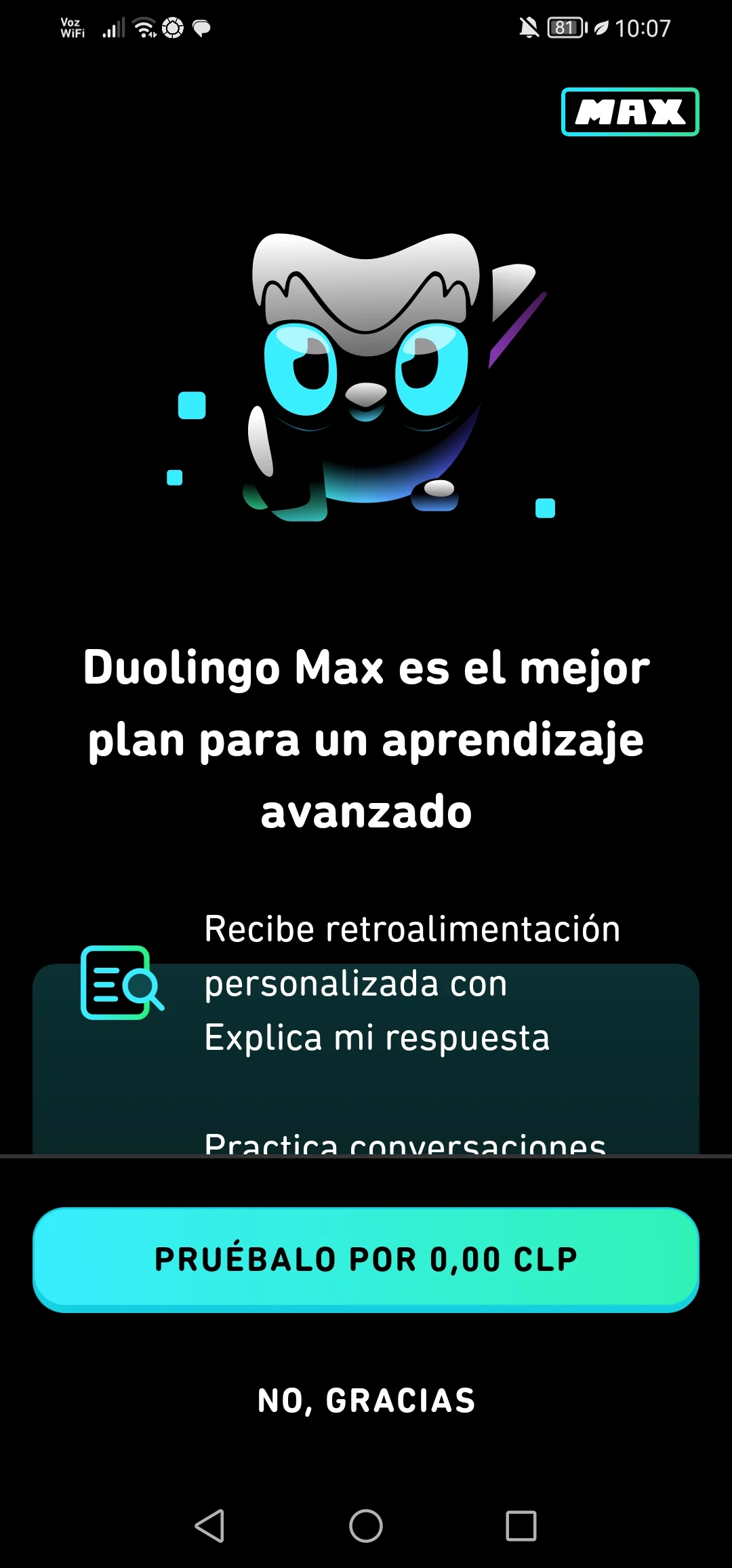 Duolingo Max en Android Incluyendo los juegos de roles | Fandom