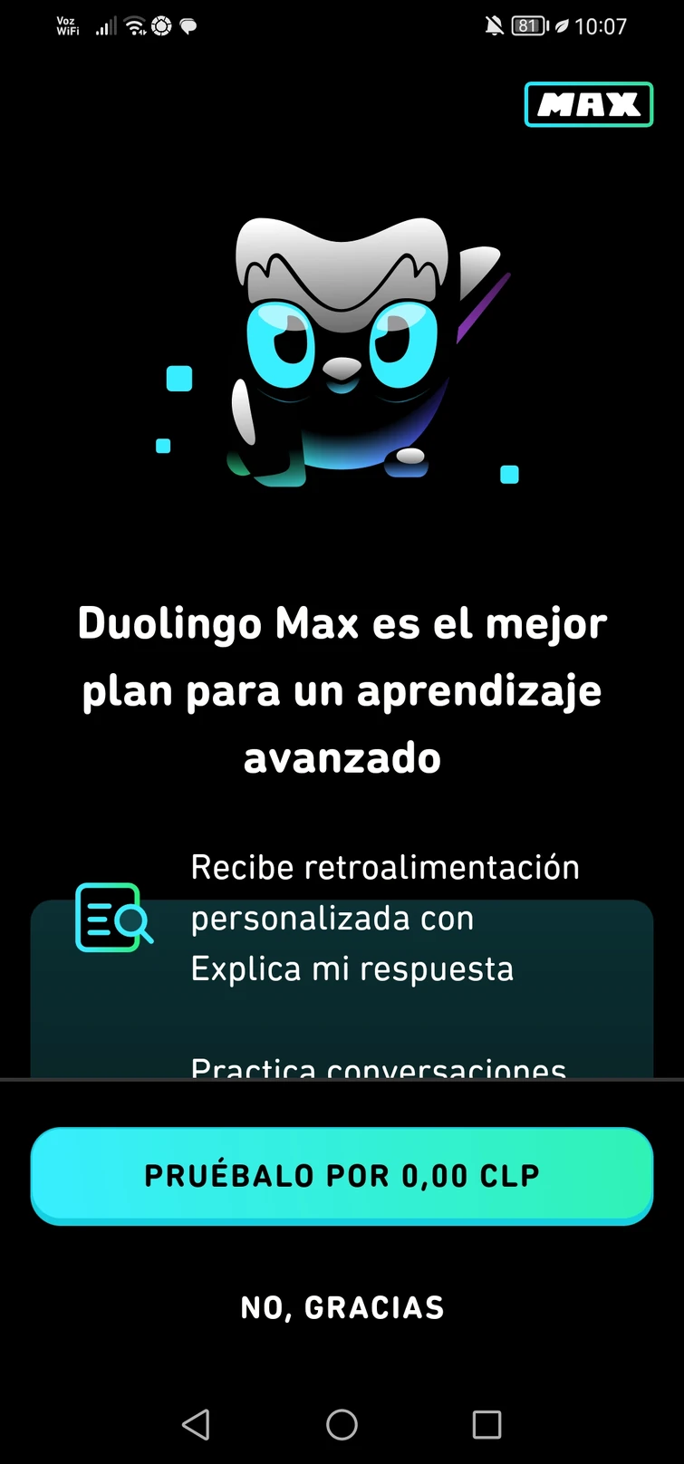 Duolingo Max en Android Incluyendo los juegos de roles | Fandom
