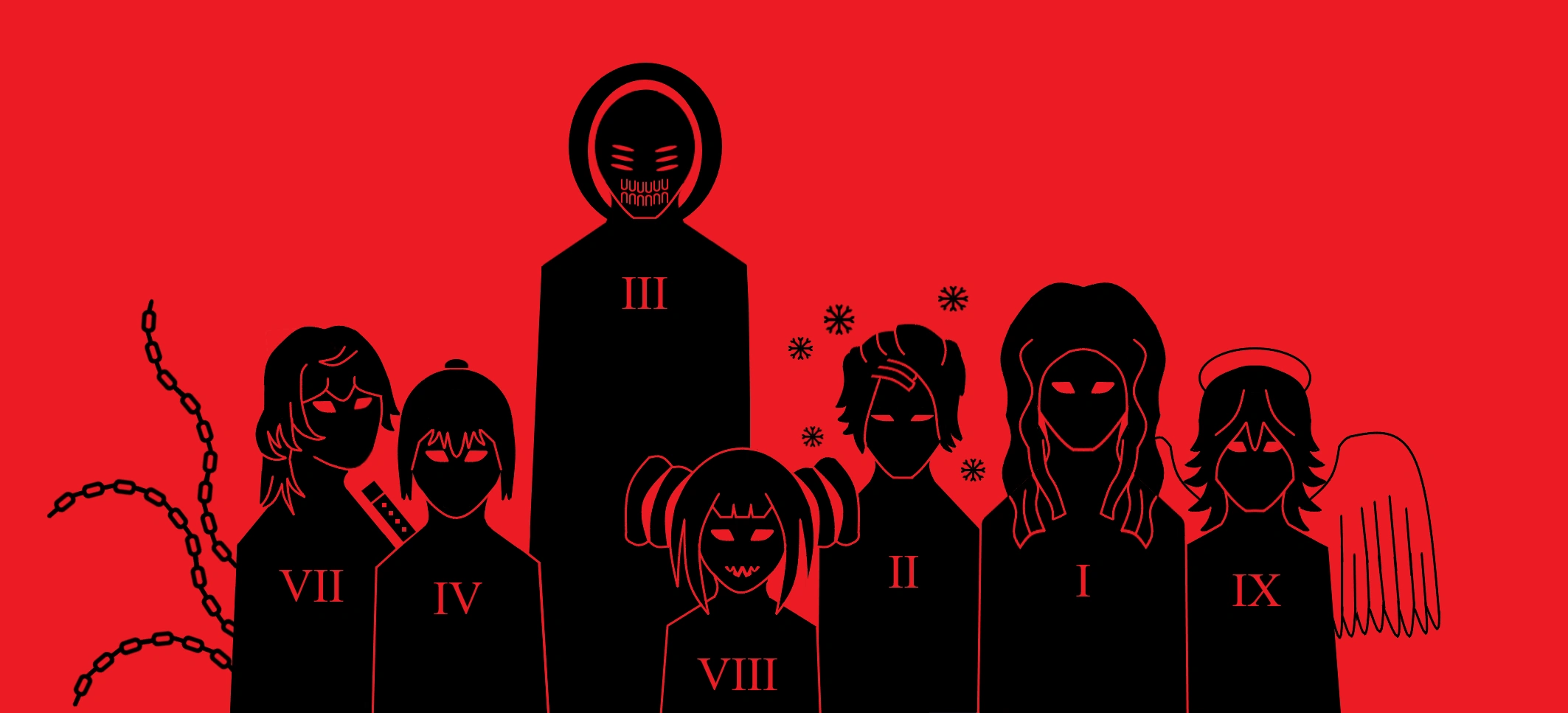 Made some art of the current Crimson Hand members | Fandom