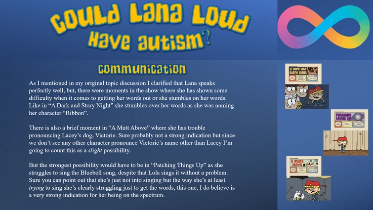 "Could Lana Loud Have Autism?" (Updated Edition) | Fandom