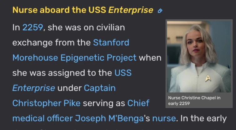 Nurse Chapel in SNW | Fandom