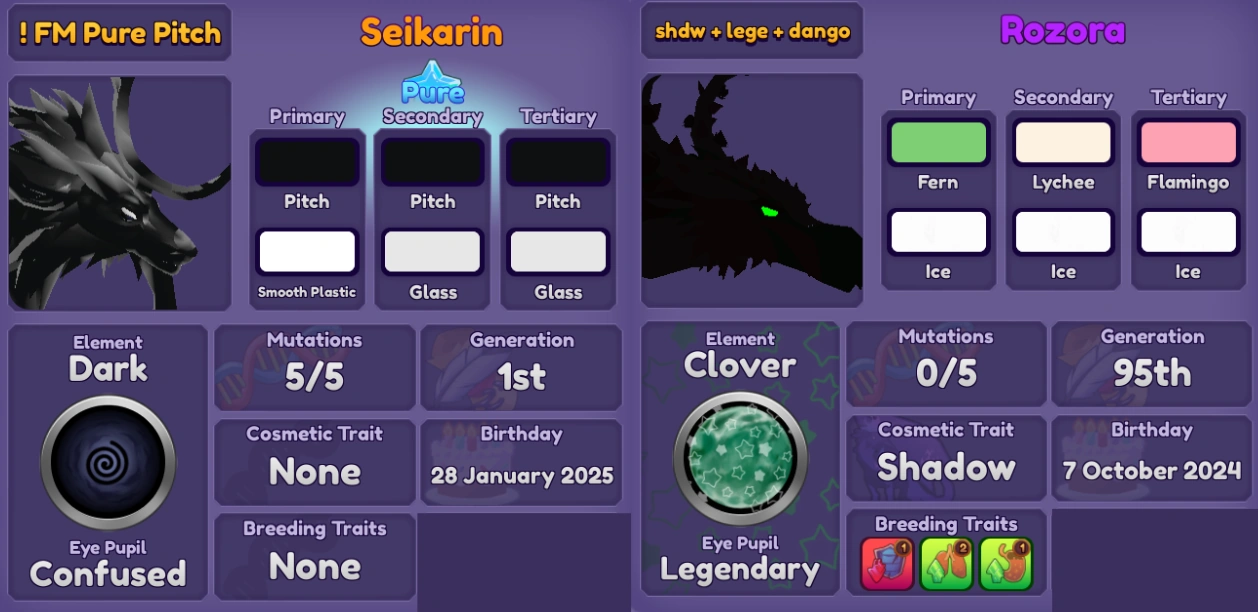 Trading/Selling Pitch Seik + Themed Shadow Roz | Fandom