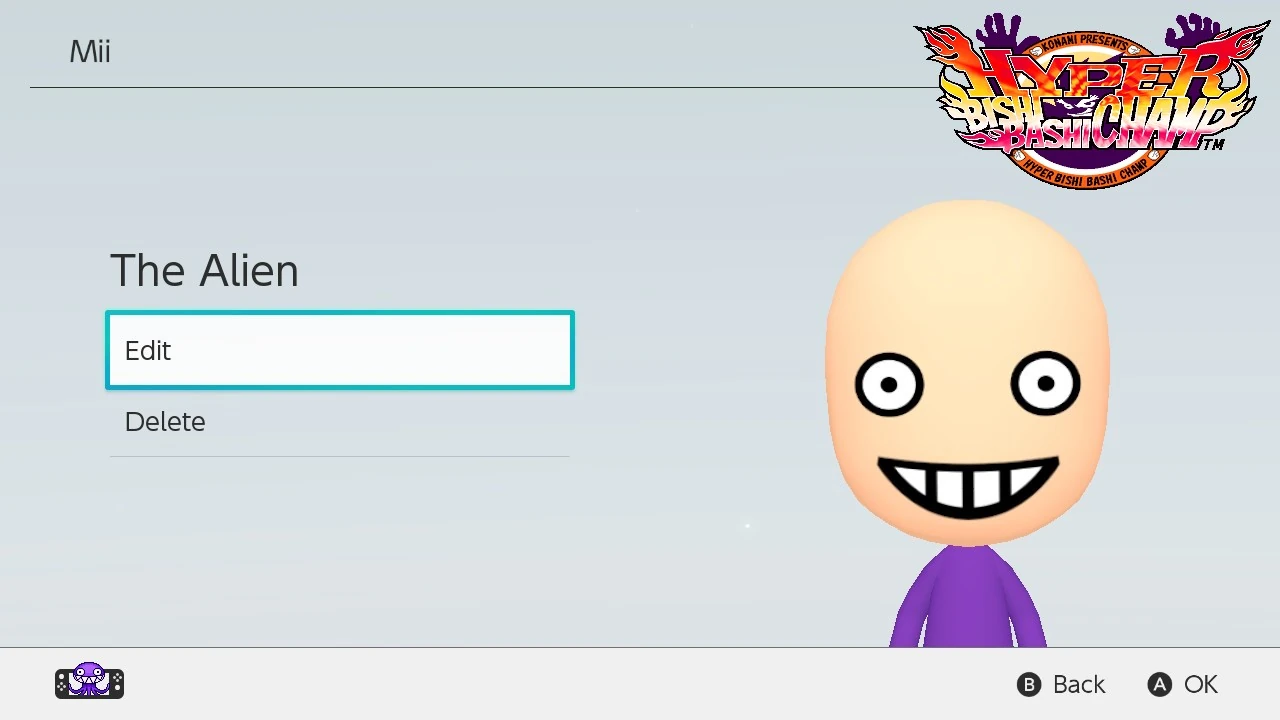 The Alien Mii I made in Hyper Bishi Bashi Champ on Nintendo Switch | Fandom