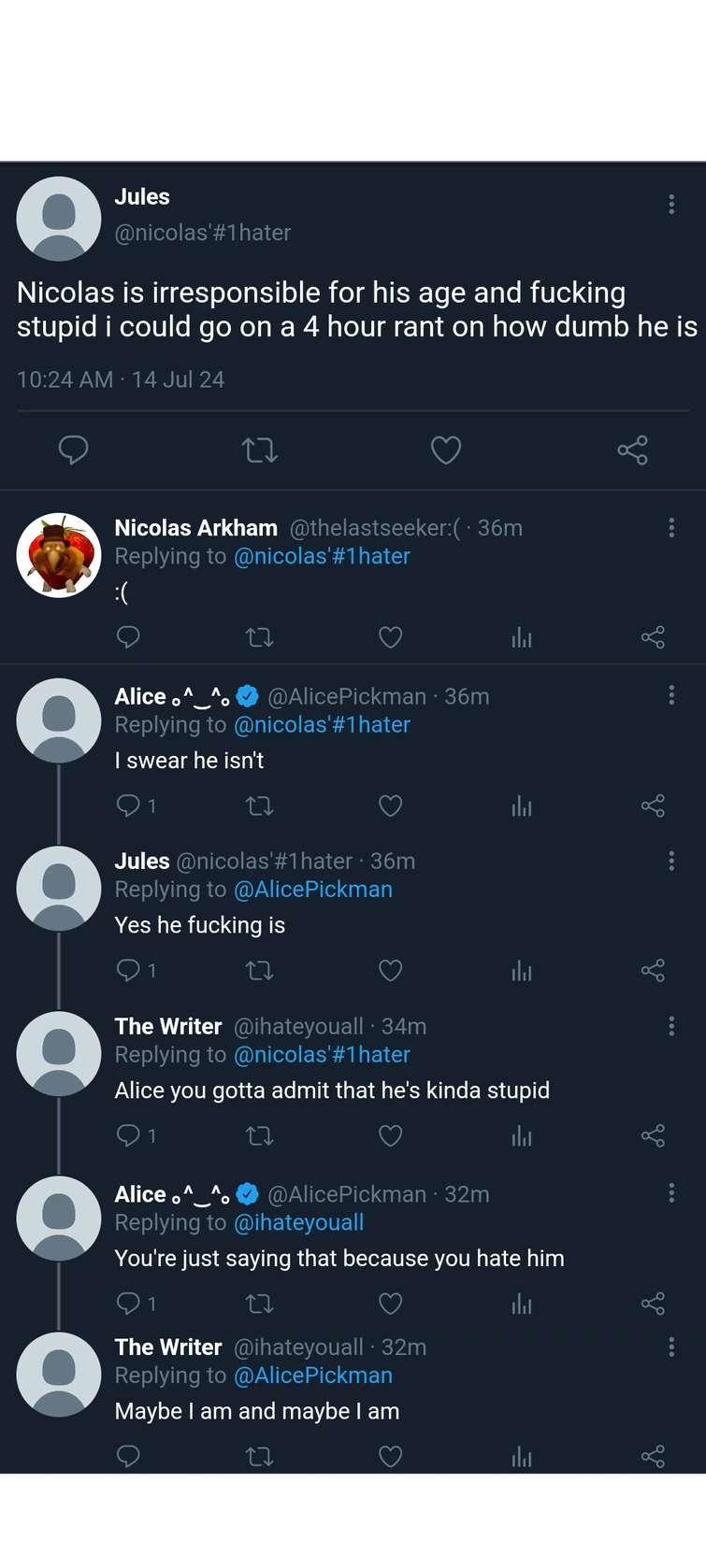 Nicolas is stupid | Fandom