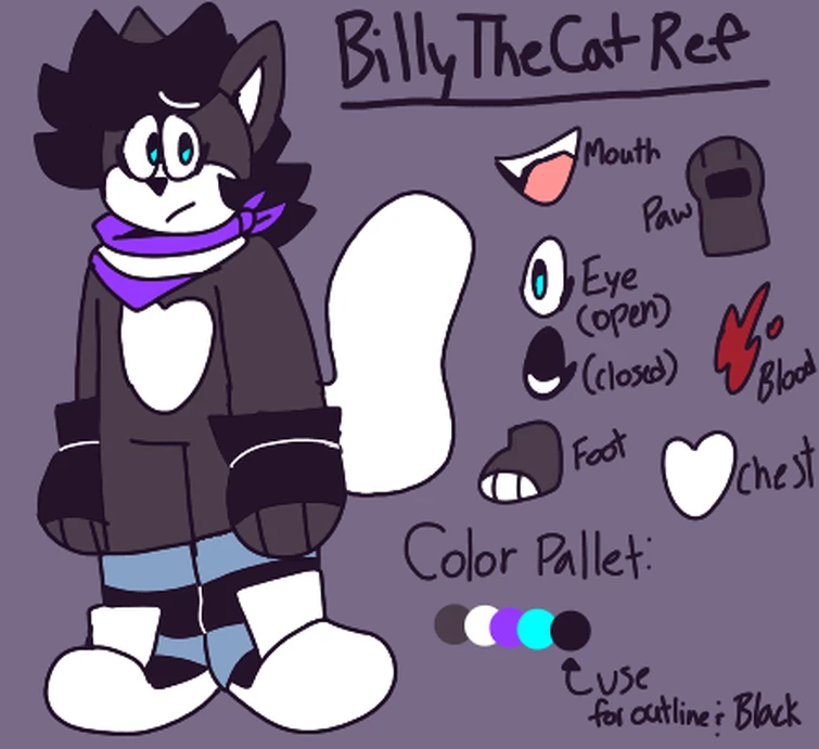 Heres a ref sheet of Billy (my spooky month oc) as a Sonic Character ...
