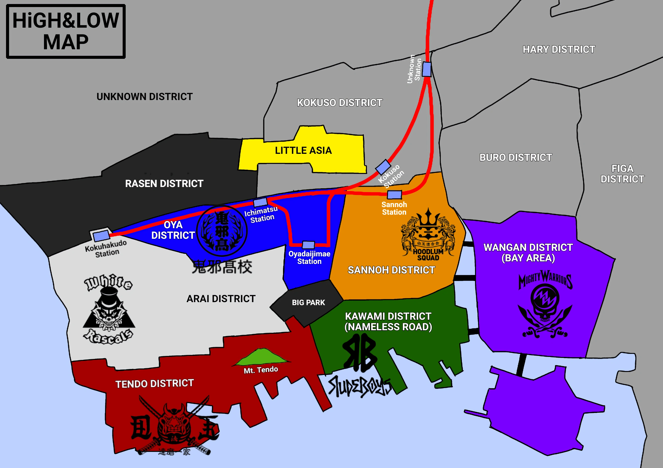 Map of HiGH&LOW | Fandom