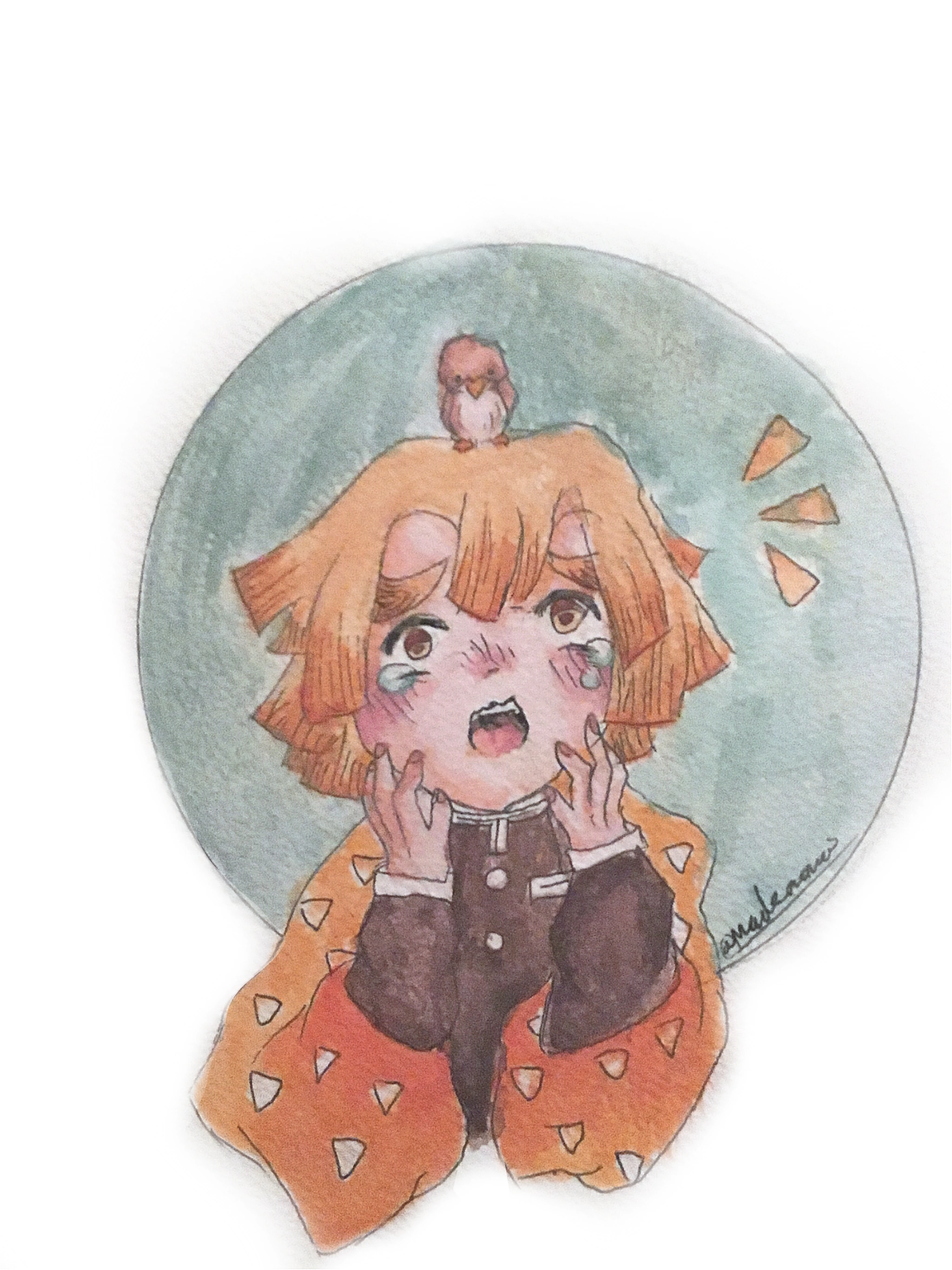 Finished Zenitsu Drawing | Fandom
