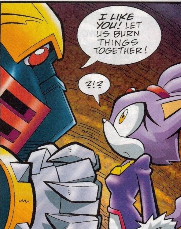 Omega meets Blaze. | Fandom