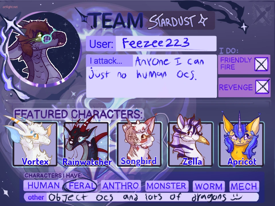 finished artfight card thingy :D | Fandom