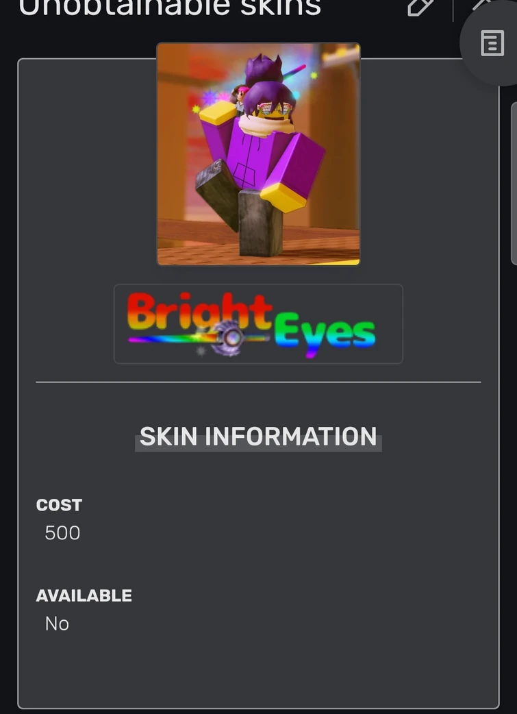Do we know when Brighteyes skin comes back? | Fandom