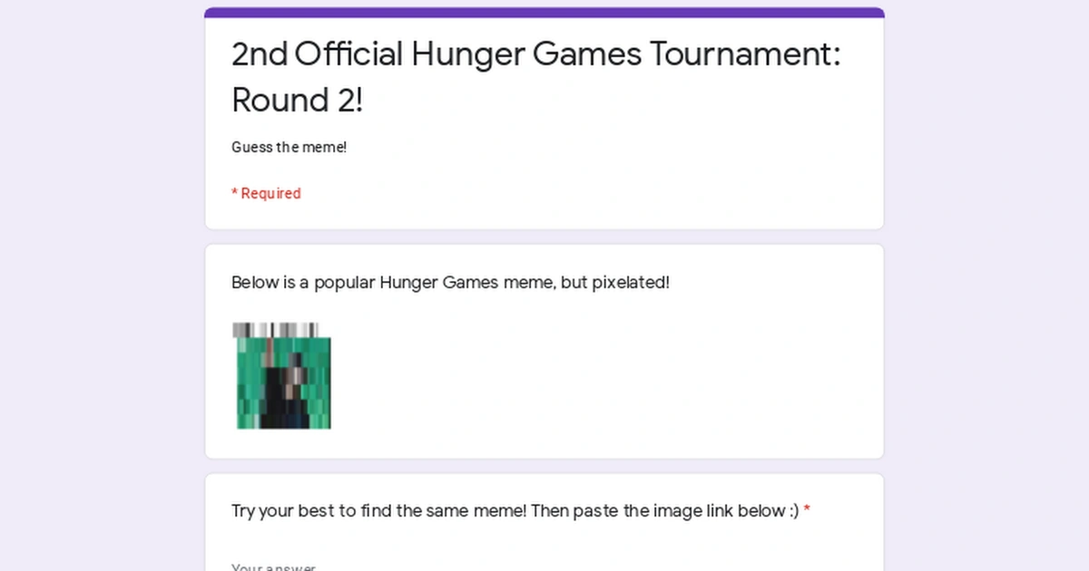 Mod Post || 2nd Hunger Games Tournament || Round 2! | Fandom