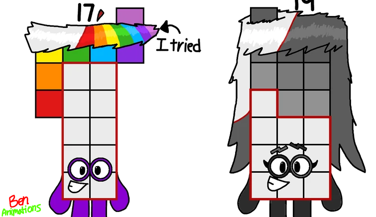 What Numberblocks should I draw with hair? | Fandom