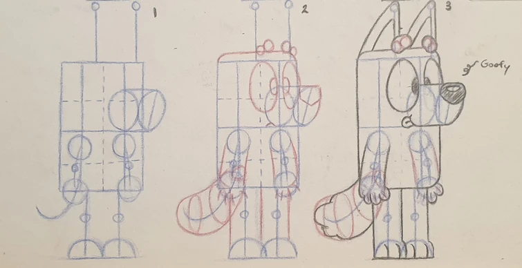 Trying to find a method for how to draw Bluey characters? I gotcha mate ...