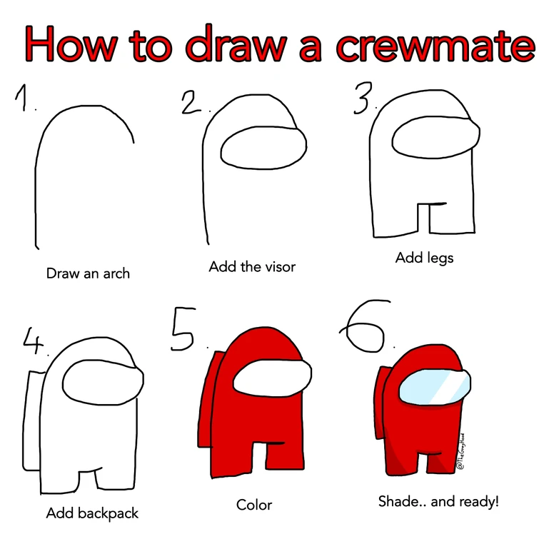 Tutorial on how to draw a crewmate