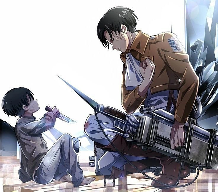 Captain Levi salutes a reflection of his past self (fan works) | Fandom