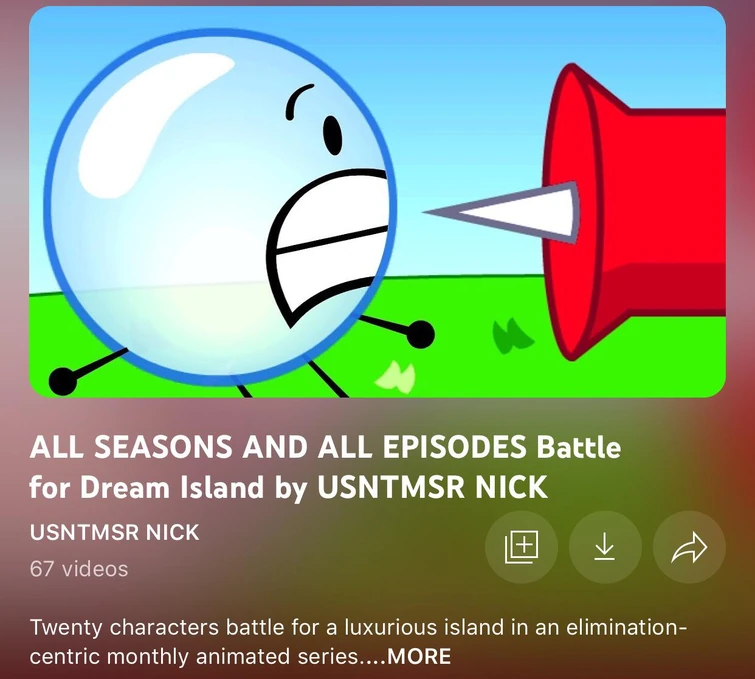 lmao an entire channel called UNSTMSR NICK stole the entirety of BFDI ...